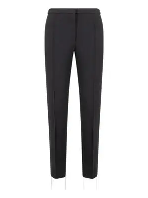 Givenchy Pressed-crease Trousers With Elasticated Straps - Black