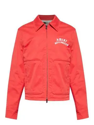 Amiri Embroidered Cotton Jacket Orange
