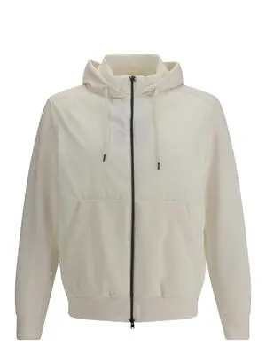 Herno Zip-up Drawstring Hooded Jacket - White