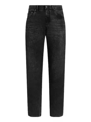 Dolce & Gabbana Dolce & Gabbana Logo Plaque Cotton Jeans Multi-color