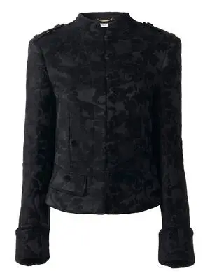 Chloé Floral Long Sleeve Jacket - Black