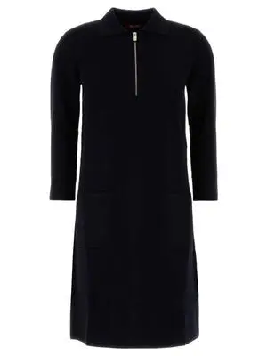Max Mara Zip Detailed Dress - Black