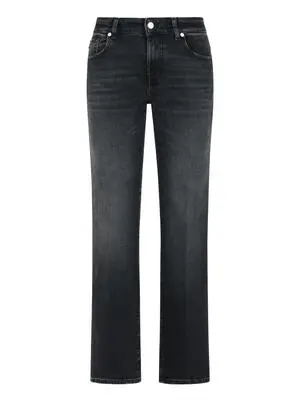 7 For All Mankind Straight-leg Jeans - Black