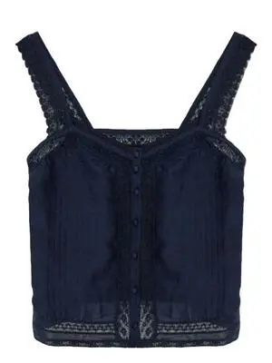 ZADIG&VOLTAIRE Zadig & Voltaire Lace Trimmed Bustier-Style Tank Top