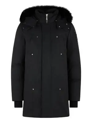 Moose Knuckles Hooded Zip-up Parka - Black