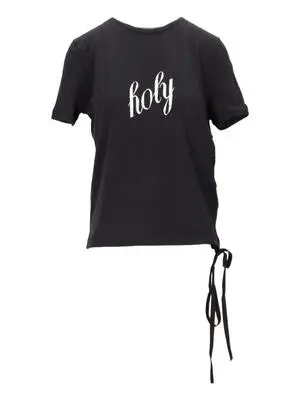ANN DEMEULEMEESTER Holy Printed Crewneck T-shirt - Black