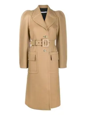 Givenchy Single-breasted Belted Coat - Brown