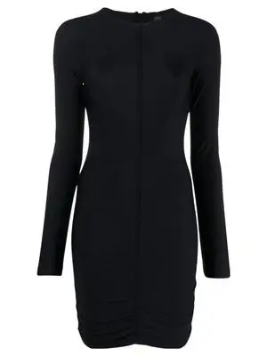 REINA OLGA Master Viper Long-sleeve Mini Dress - Black