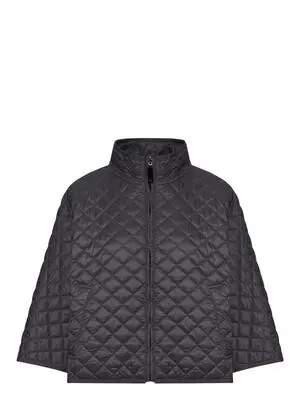 Max Mara Reversible Padded Canvas Cape - Black