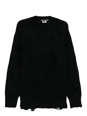 Junya Watanabe Distressed Crew Neck Jumper - Black