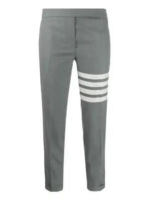 Thom Browne Grey 4-bar Tailored Cropped Pants - Medium Gray