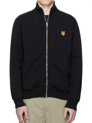 Maison Kitsuné Fox Head Zipped Regular Sweatshirt - Black
