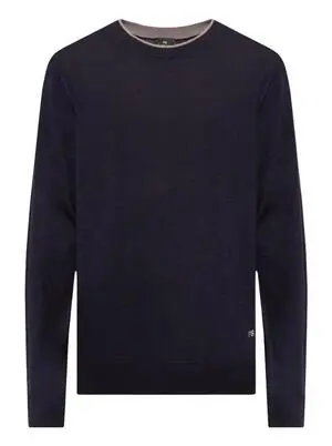 Paul Smith Embroidered Logo Crewneck Jumper - Black