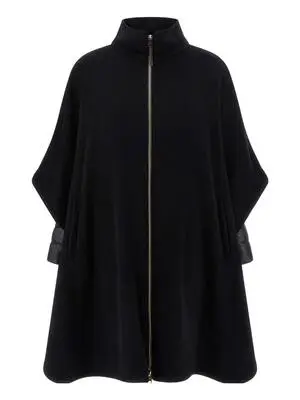 Herno High Neck Zip Coat - Black