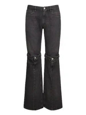 Coperni Knee Detail Denim Trousers - Black