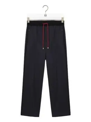 Loewe Wool Drawstring Trousers - Deep Navy Blue