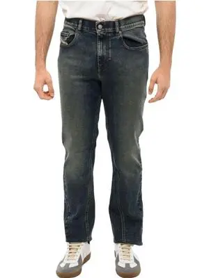 DIESEL® Faded Straight-leg Jeans - Black