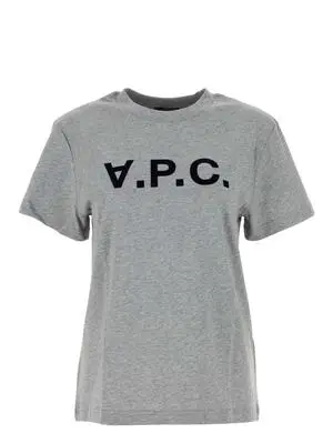 A.p.c. Logo Printed Crewneck T-shirt - Gray