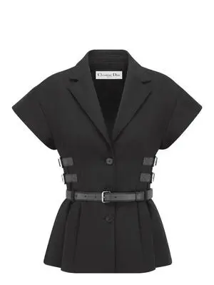 DIOR Dior Christian Paris Short-Sleeved Belted Jacket