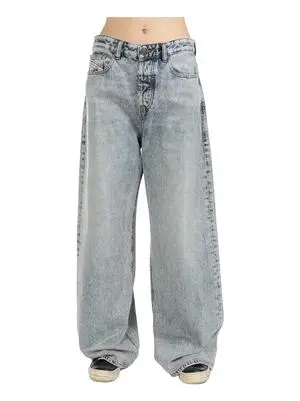 DIESEL® Diesel Logo Wide Leg Jeans