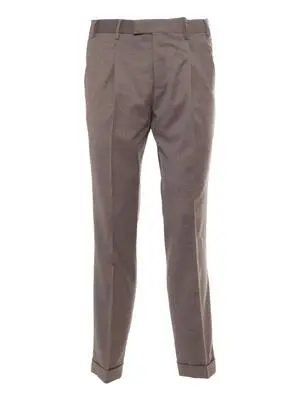 PT TORINO Slim Fit Concealed Closure Pants - Gray
