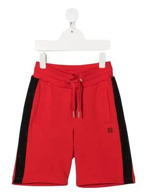 Givenchy Logo Print Sports Shorts - Red