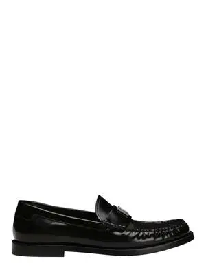 Dolce & Gabbana Logo Plaque Loafers - Black