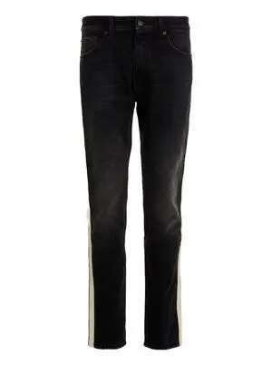 PALM ANGELS Palm Angels Washed Effect Denim Jeans With Side Stripe