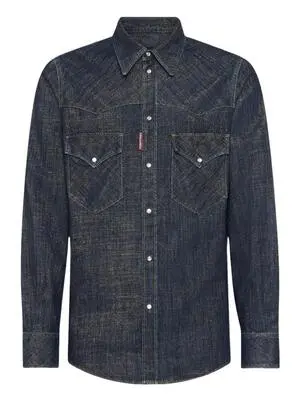 Dsquared2 Flap Pocket Denim Shirt - Blue