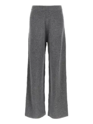 Sportmax Ribbed Knit Trousers - Gray