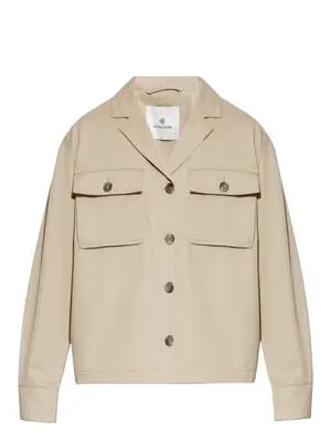 ANINE BING Cotton Shirt Jacket - Beige
