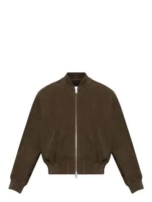 Ami Logo Embroidered Zip-up Jacket - Green