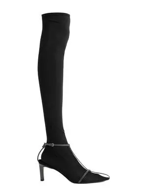 JIL SANDER Pointed Boots With Ankle Strap - Black