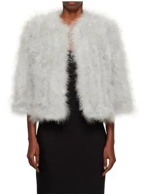 YVES SALOMON Feather Jacket - Blue