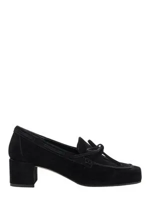 AeydĒ Bow Detail Square Toe Pumps - Black