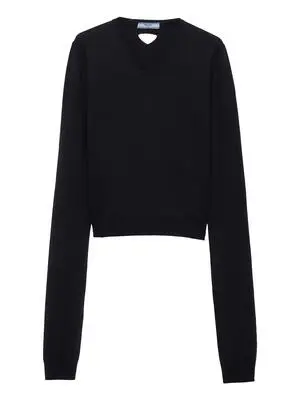 Prada Wool V-neck Sweater - Blue