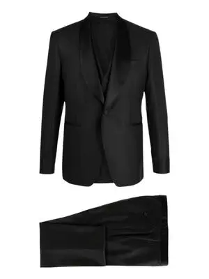 Tagliatore Single-breasted Three-piece Suit - Black