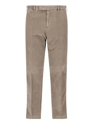 PT PANTALONI Rebel Corduroy Trousers - Nude