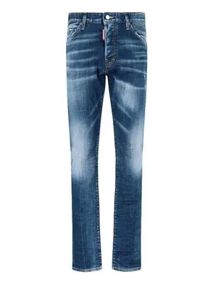 Dsquared2 Distressed Straight-leg Jeans - Blue