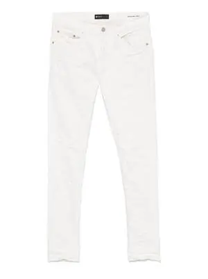 PURPLE BRAND Belt-loop Jeans - White