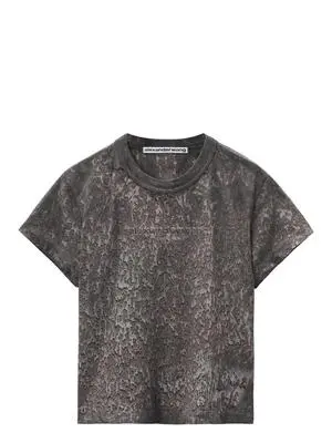 Alexander Wang Splatter-wash Crewneck T-shirt - Black