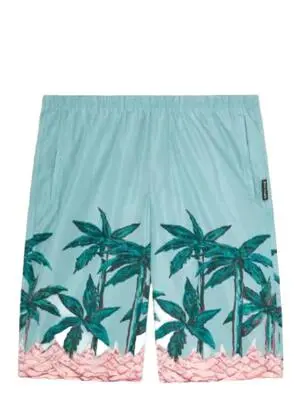 Palm Angels Palms Row Swim Shorts - Blue