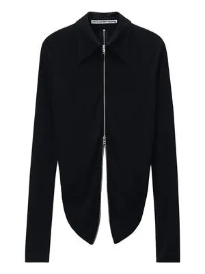 ALEXANDER WANG Alexander Wang Drape Zip Front Top