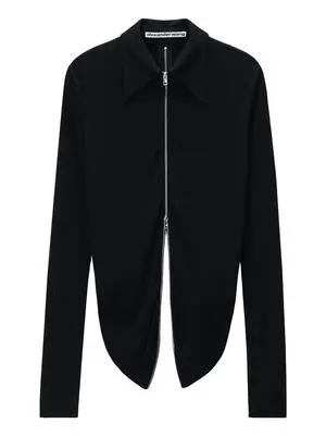 Alexander Wang Draped Zipped Shirt - Black