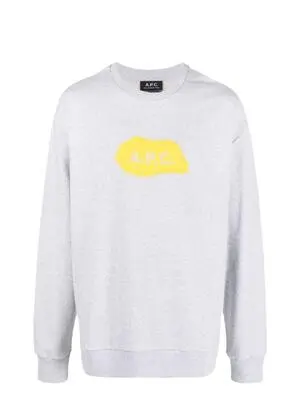 A.p.c. Logo-printed Crewneck Sweatshirt - White