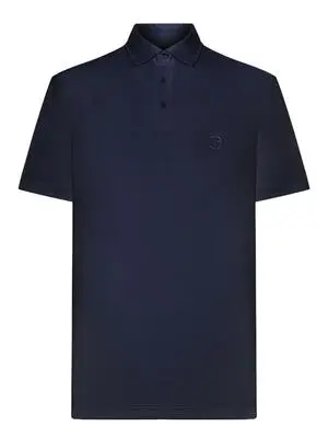 Giorgio Armani Lapel Polo Shirt - Black