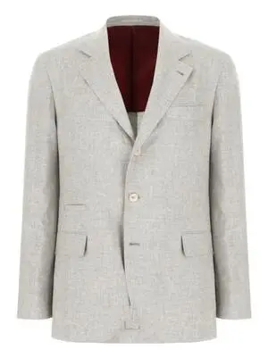 Brunello Cucinelli Single-breasted Blazer - Grey
