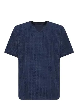 Givenchy 4g Cotton Towelling T-shirt - Navy Blue