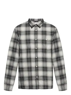 Officine Générale Checked Cotton Shirt - Gray