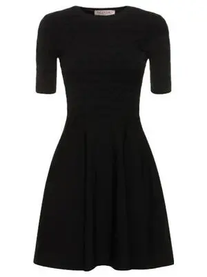 Valentino Garavani Logo Short-sleeved Mini Dress - Black